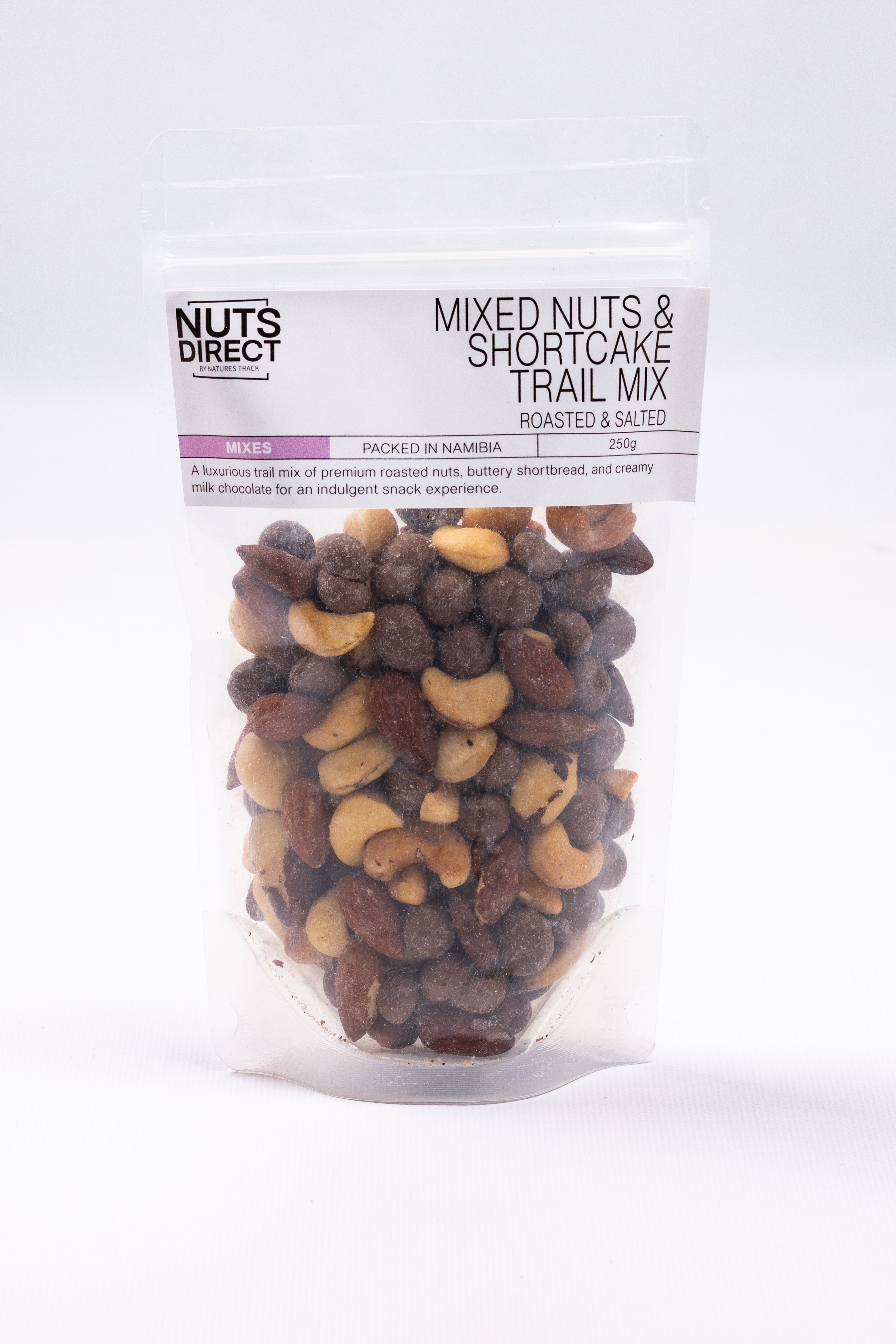 TRAIL MIX MIXED NUT SHORTCAKE 250G – NUTS DIRECT